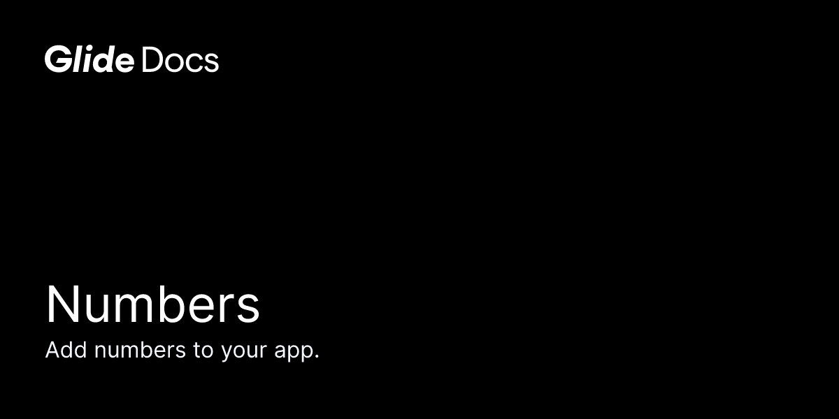 numbers